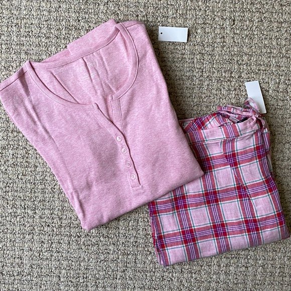 Talbots | Intimates & Sleepwear | Talbots Pajama Set Pink Plaid | Poshmark